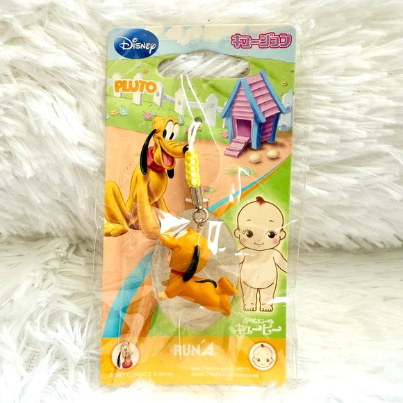 Disney | Accessories | Disney Pluto Kewpie Keychain Strap Netsuke ...